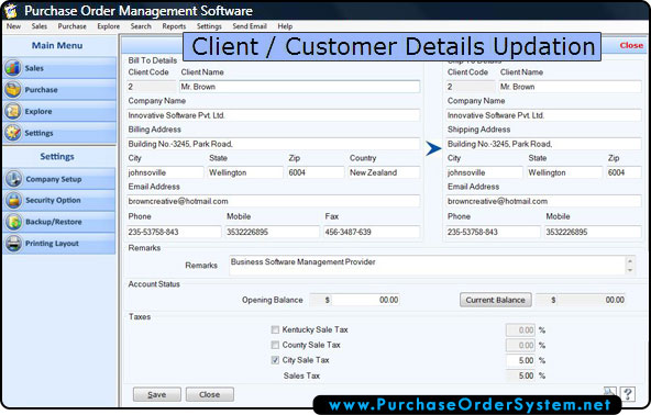 Purchase Order Software screenshots PO program manage sales purchase Purchase Order Software screenshots PO program manage sales purchase