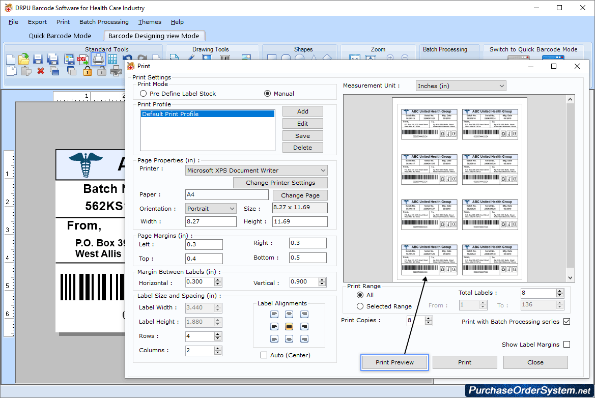 Barcode label maker software – Healthcare Industry screenshots create ...